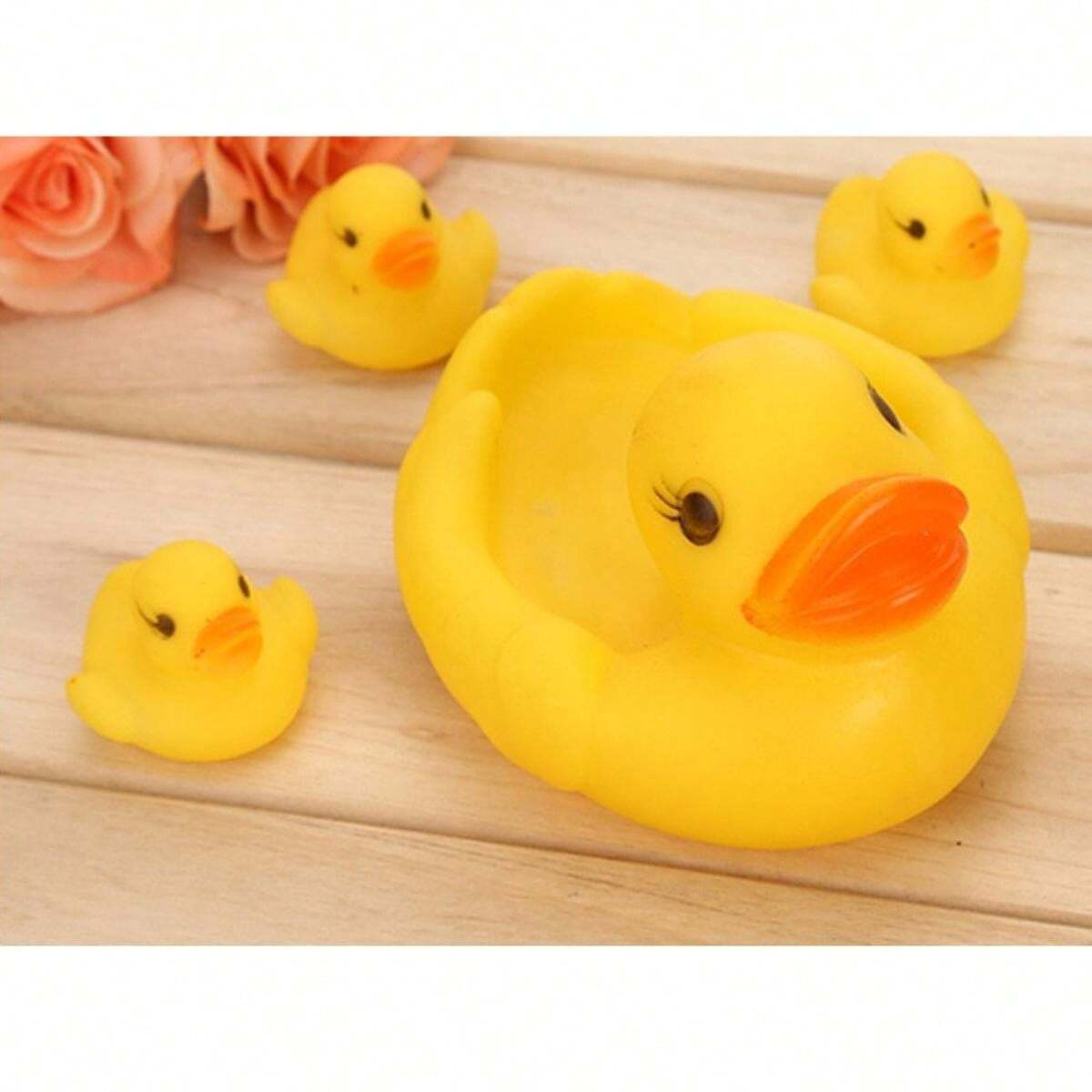 1pc Mother Duck With Three Ducklings, Including Bathing Duck, Swimming ...