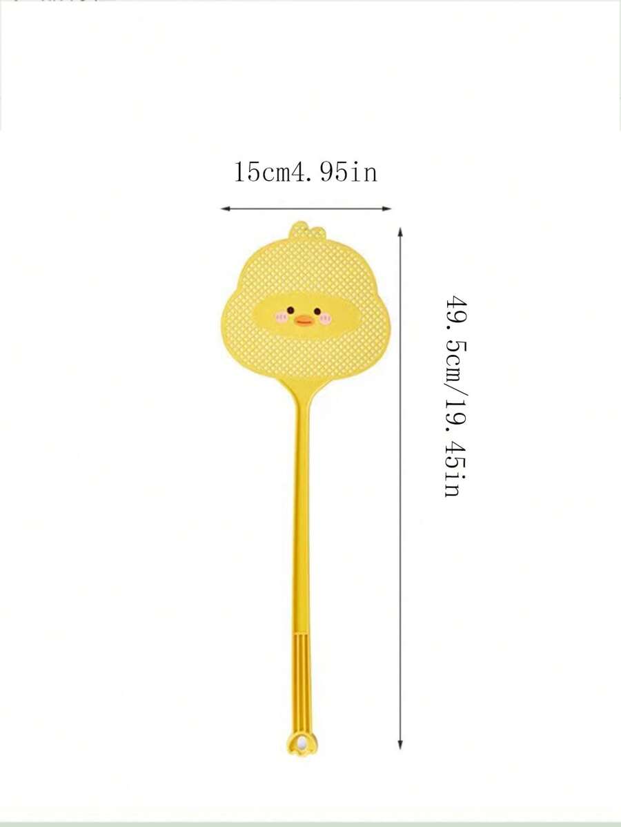 1pc Large Yellow Duck Shaped Plastic Fly Swatter, Thickened And ...