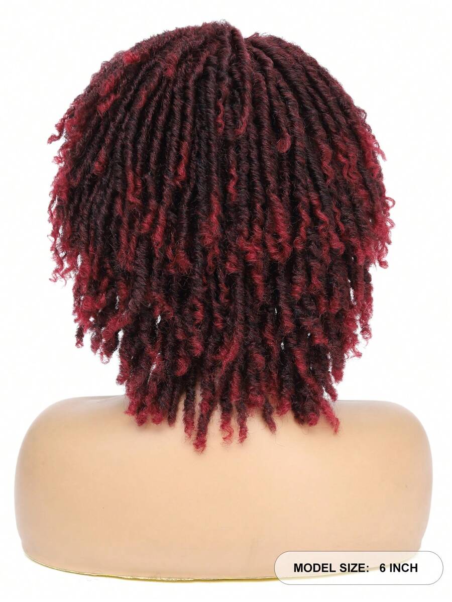 10 Inches Dreadlock Wig Synthetic Hair Wigs For Woman Sister Locs Curly ...