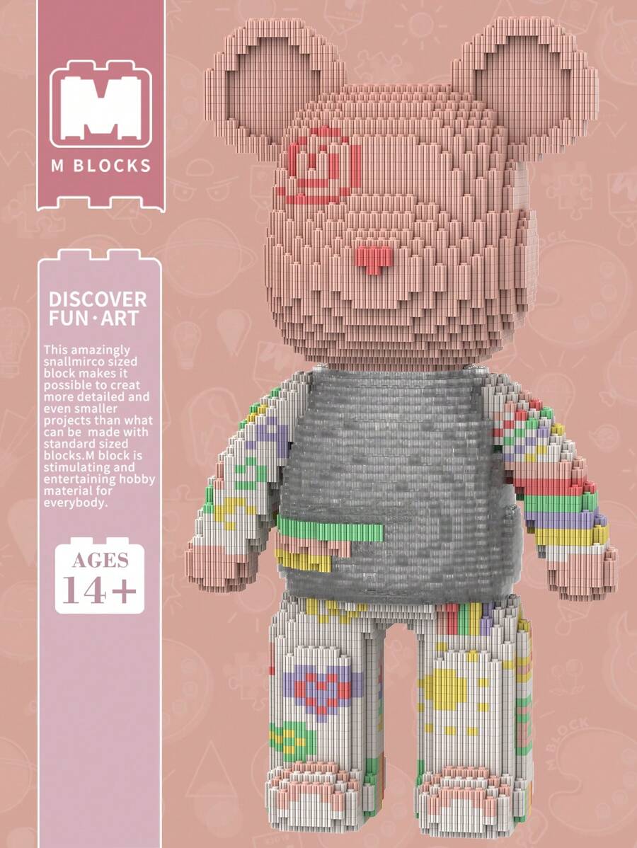 7220pcs DIY Small Building Blocks Model Kit, Puzzle, Love White Bear ...