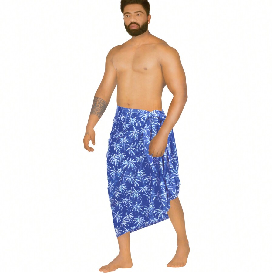 LA LEELA LA LEELA Men's Swimwear Cover Up Swim Wrap Beachwear Sarongs ...