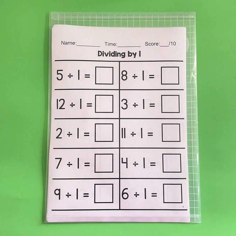 Math Workbook Multiplication & Division Exercise Workbook Children ...