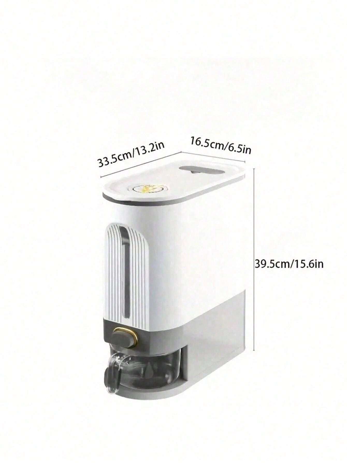 1pc Rice Bucket With Measuring Cup, Large Capacity Cereal Storage ...