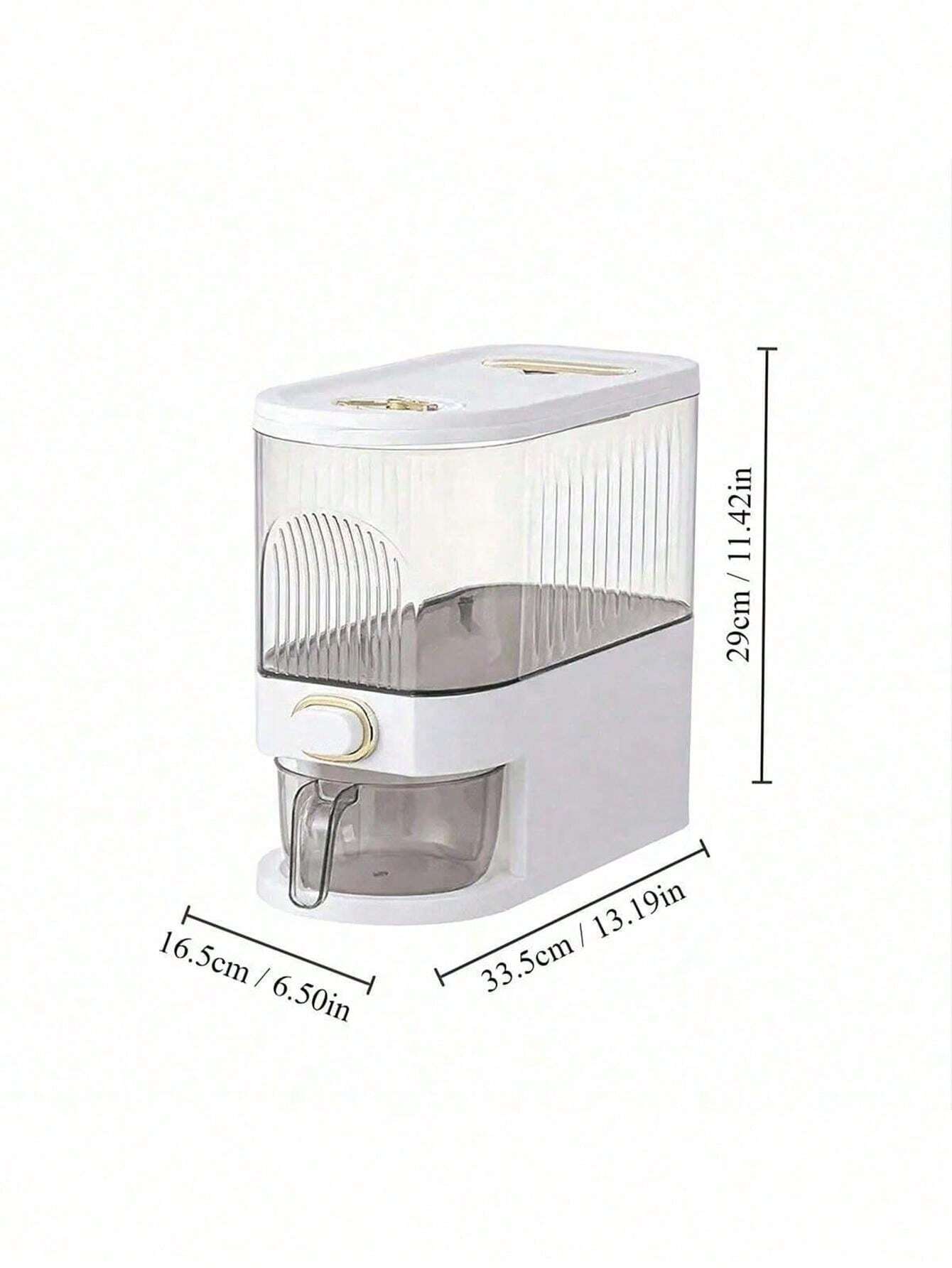 1pc Rice Bucket With Measuring Cup, Large Capacity Cereal Storage ...