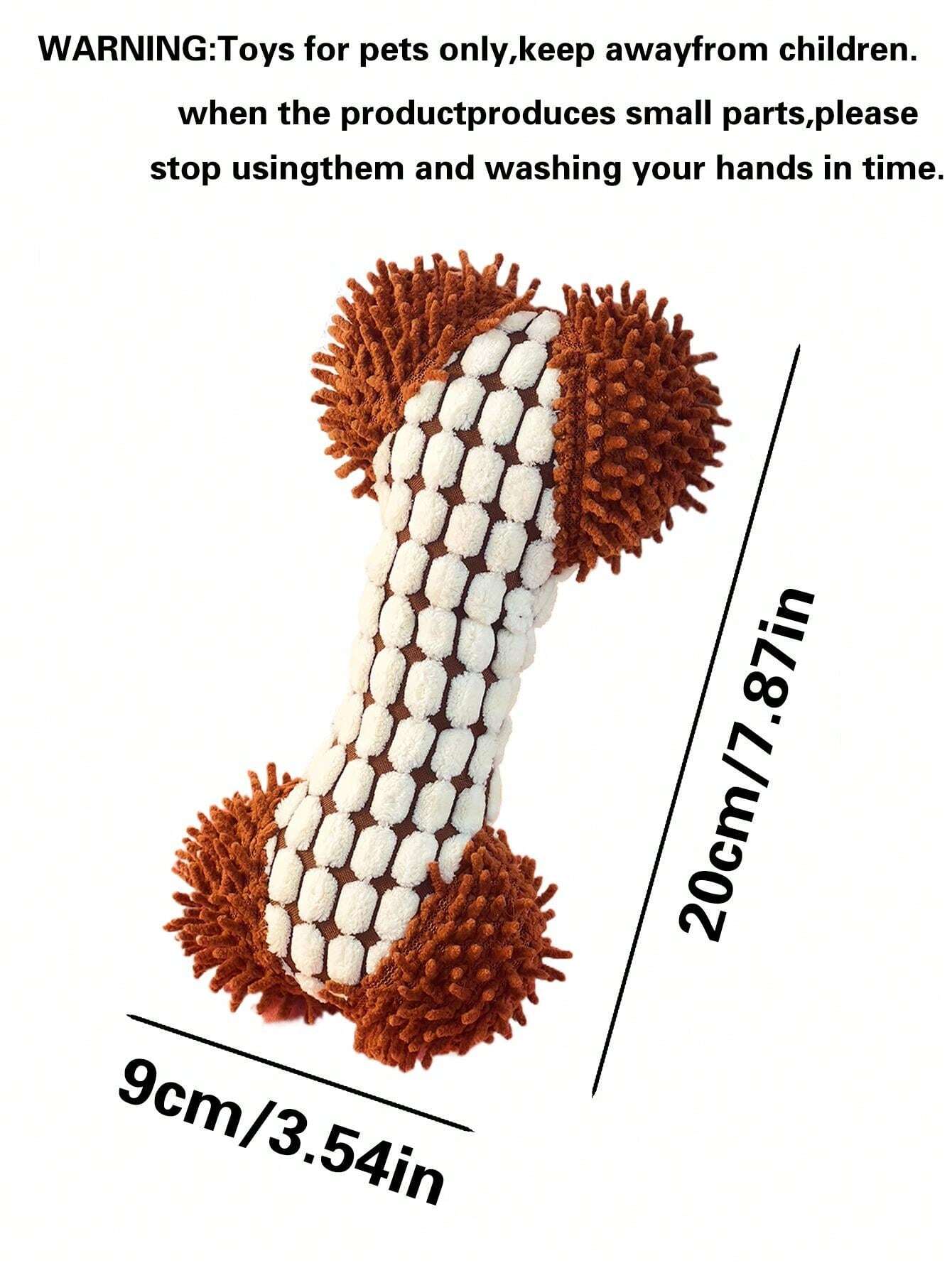 1pc Corn-Kernel-Shaped Bone Plush Pet Toy, Squeaky Toy For Pet Chewing ...