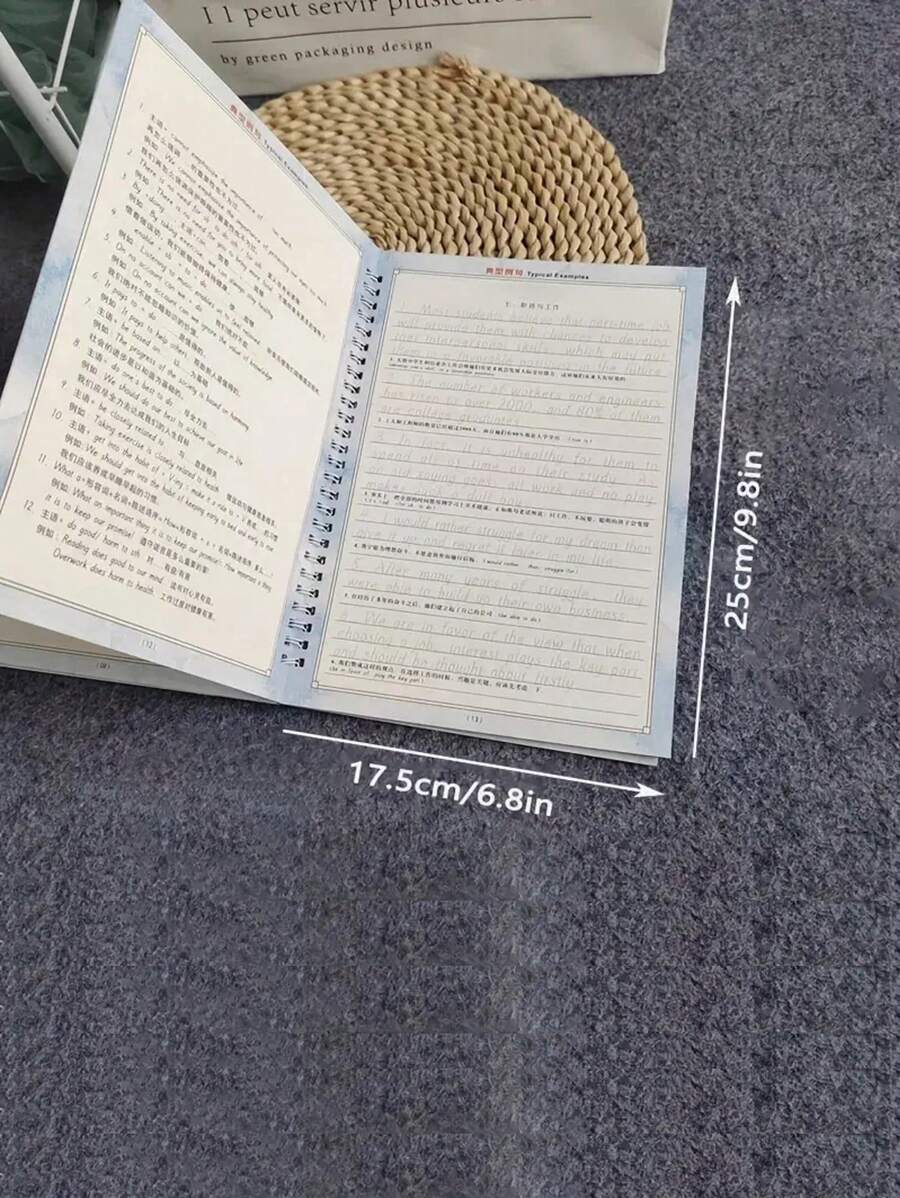 Italic 3D Groove Handwriting Practice Notebook, English Alphabet & Word ...