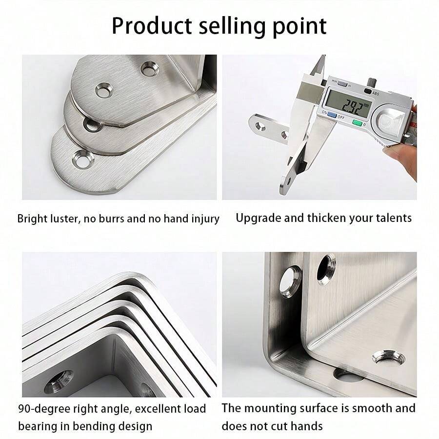 Stainless Steel Angle Code Triangle Straight Lengthened L-Shaped ...