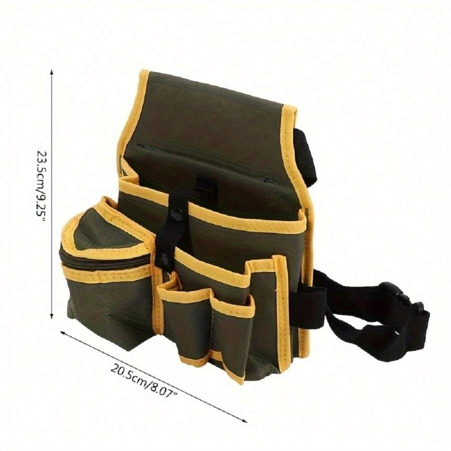 1pc Canvas Tool Belt Apron Quick Release Buckle Carpenter Construction Work Apron Tool Storage ...