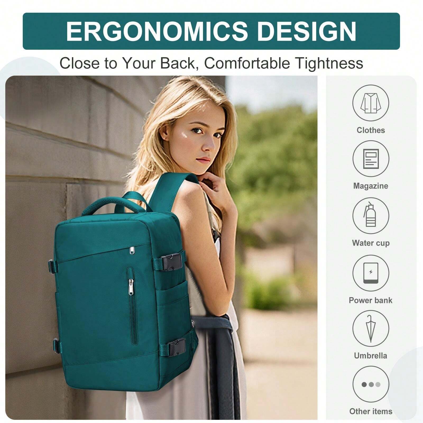 Lightweight Large Capacity Water-Resistance Nylon Fabric Carry On ...