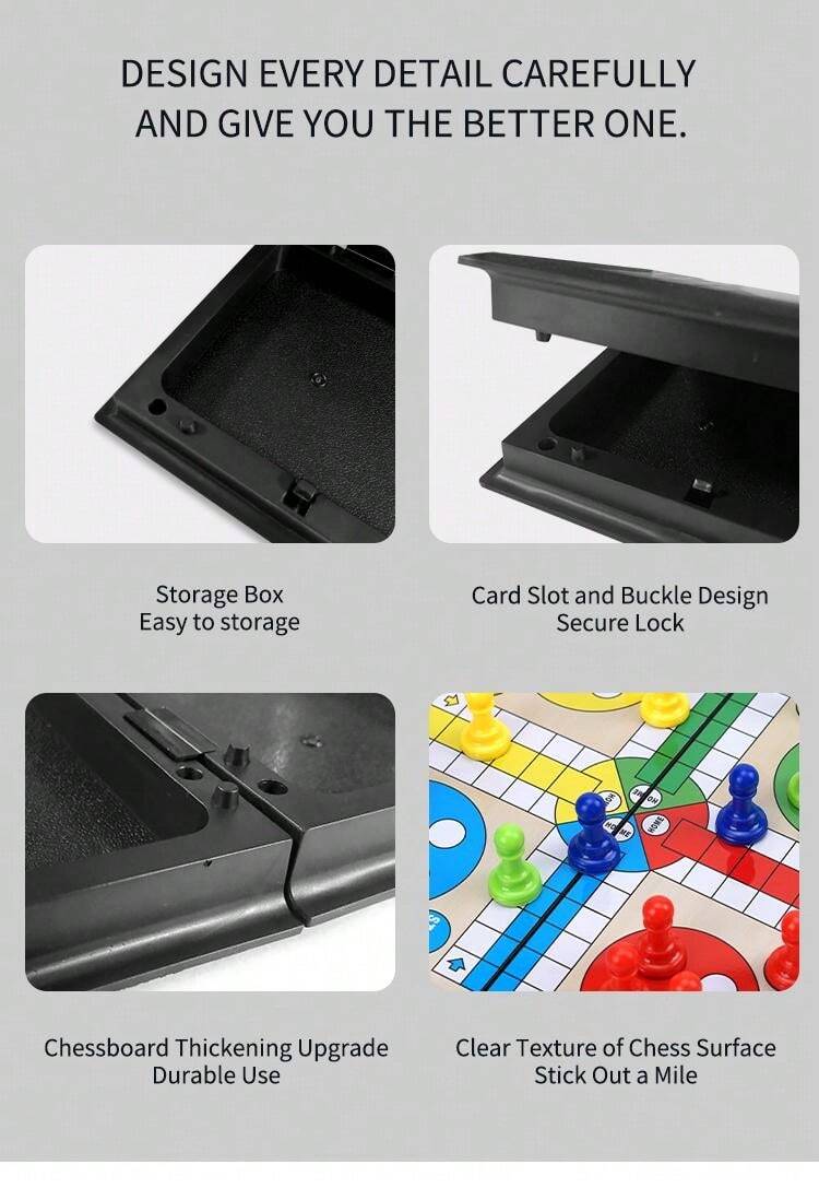 Magnetic Folding Plastic Ludo Indoor And Outdoor Portable Travel Small ...