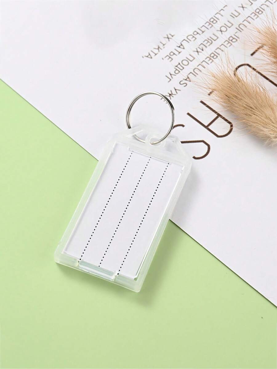 10/20/30/40/50pcs Key Tags, 2 Inch Plastic Key Chain Tags With Ruled ...