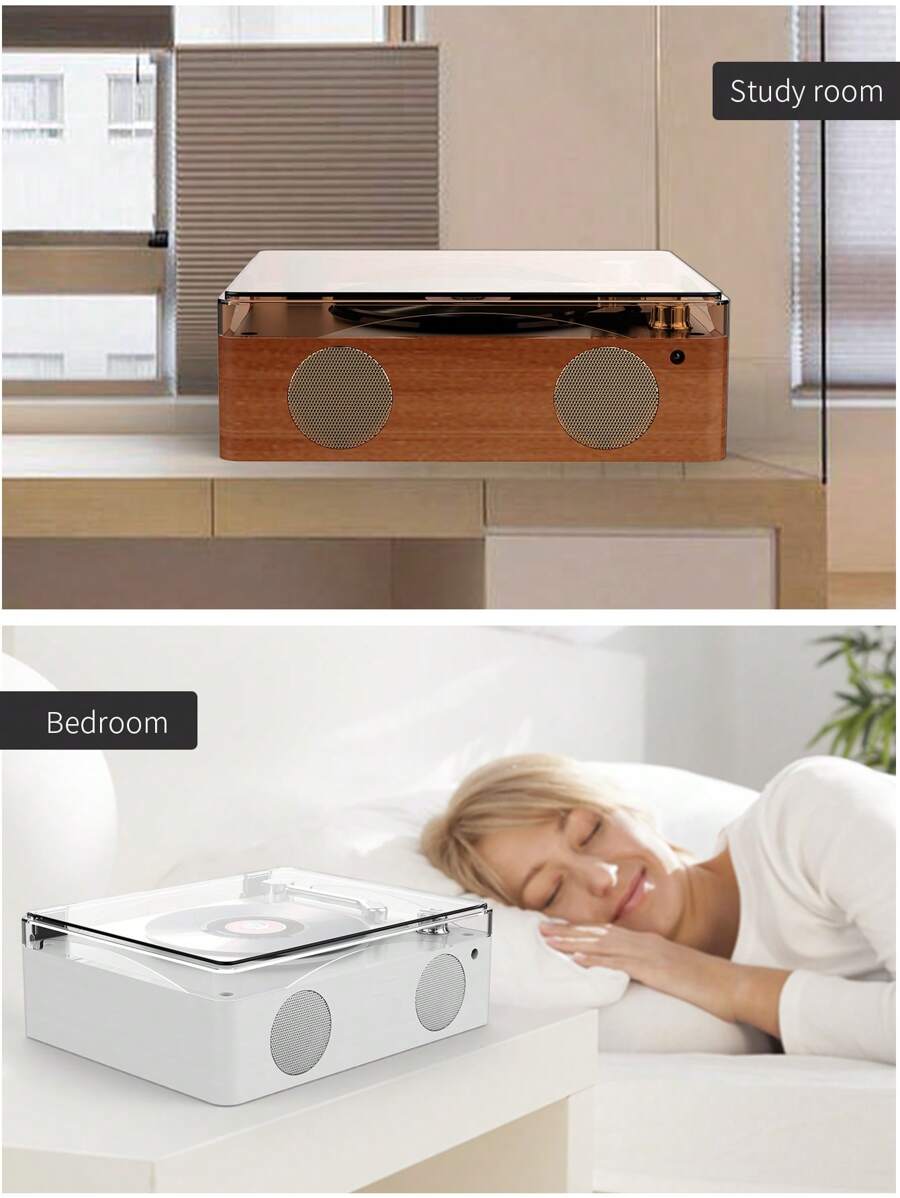 Wireless Vintage White CD Player - 2500mAH Rechargeable Portable CD ...