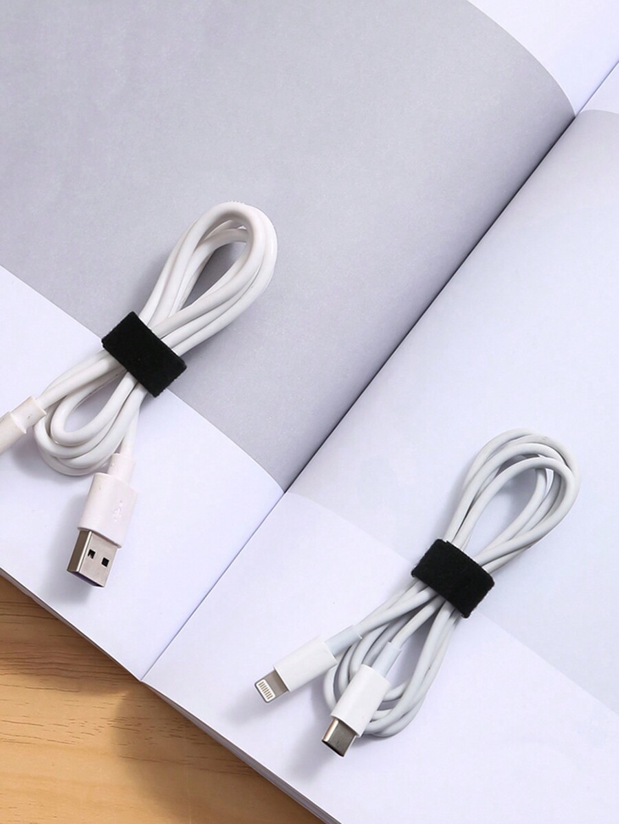 2pcs Hook-And-Loop Cable Ties (300cm / 118.11inch) Reusable Double ...