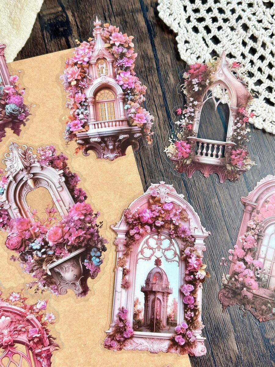 10 Sheets/Pack Vintage Stained Glass Sunset Inspiration Journaling ...