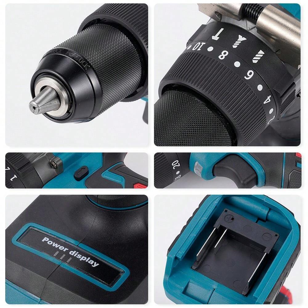 Hormy 18V Brushless Cordless Screwdriver Double Battery Pack Kit ...