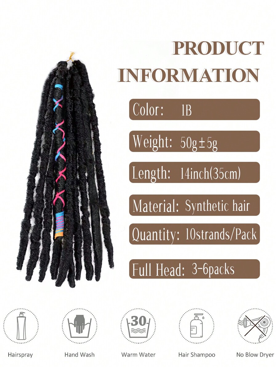 Rochet Hair 10 Strands Faux Locs 14 Inches Soft Locs Pre-Twisted Locs ...