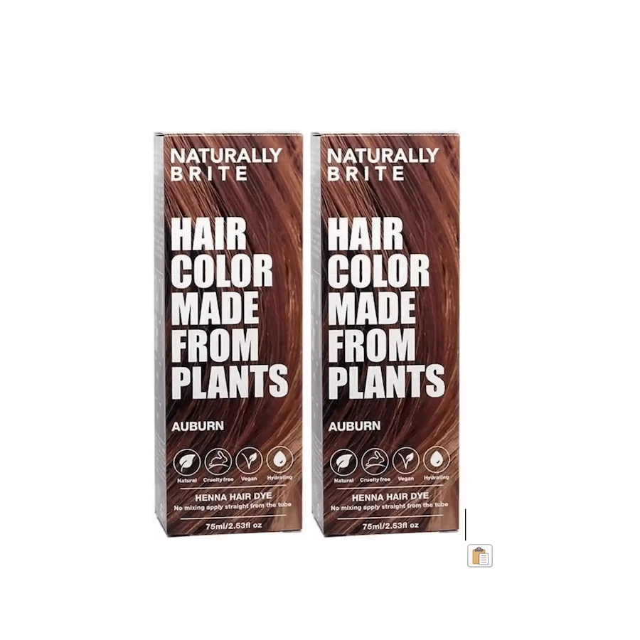 Bright Stripes BRITE Naturally Henna Hair Dye - Auburn - 2.53 Fl Oz ...