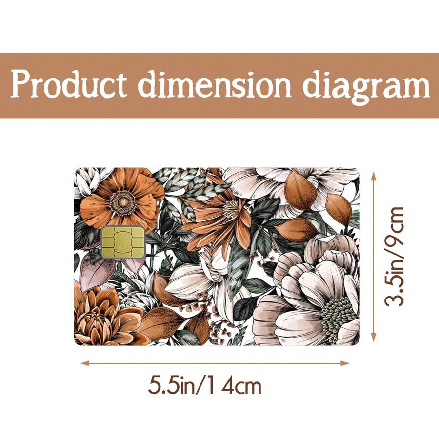 Art Flower Small Chip Credit Card Stickers Slim Waterproof Anti ...