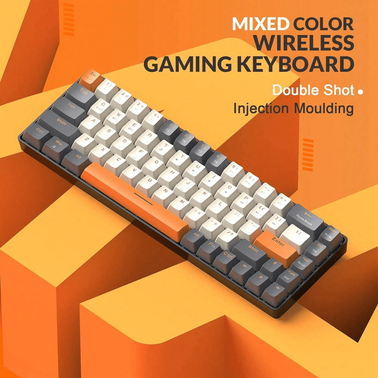 MAGIC-REFINER RK68 Wireless Mechanical Keyboard, 60% Percent Gaming ...