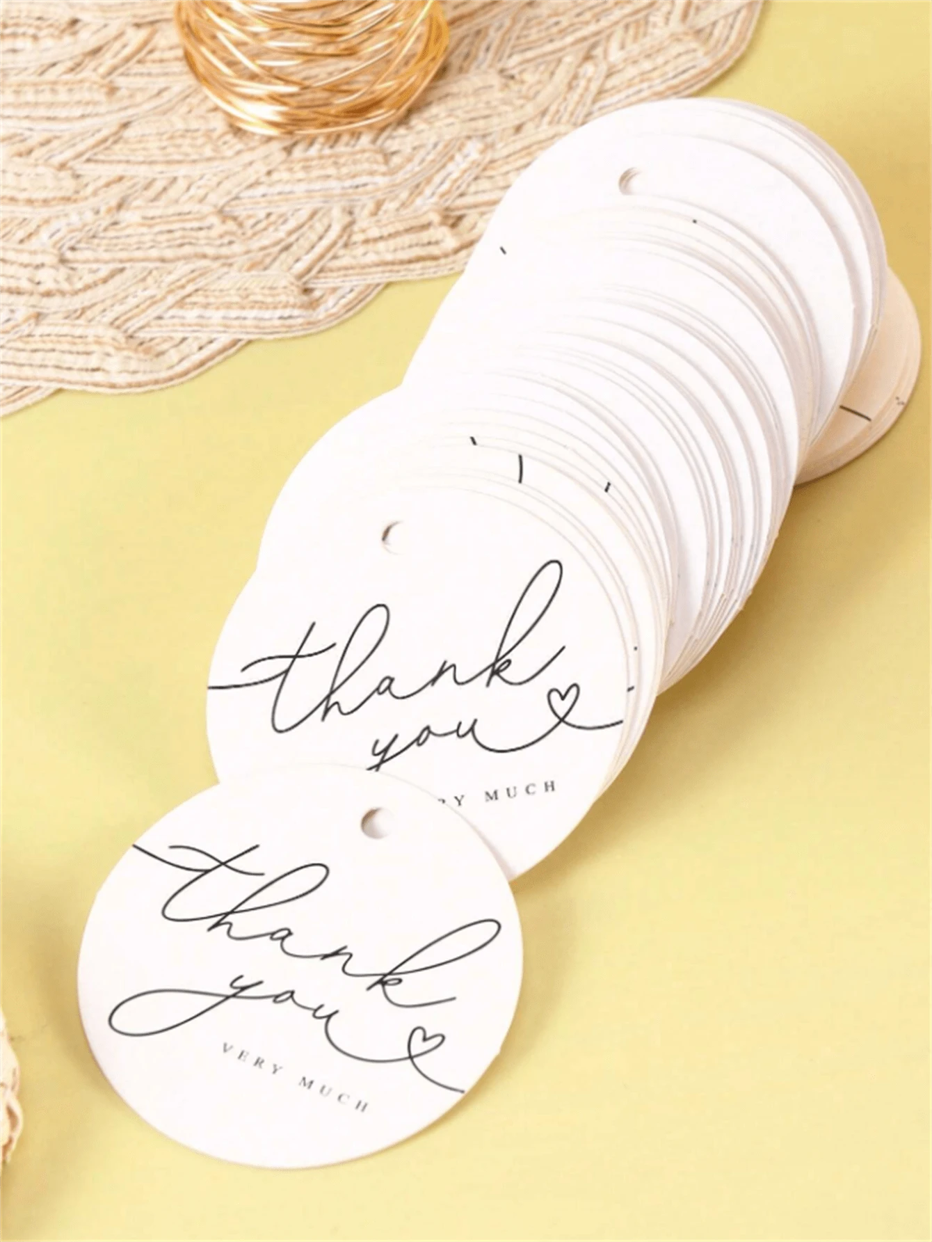 100pcs THANK YOU Writable Blank Gift Tags Party Favor Labels | SHEIN USA