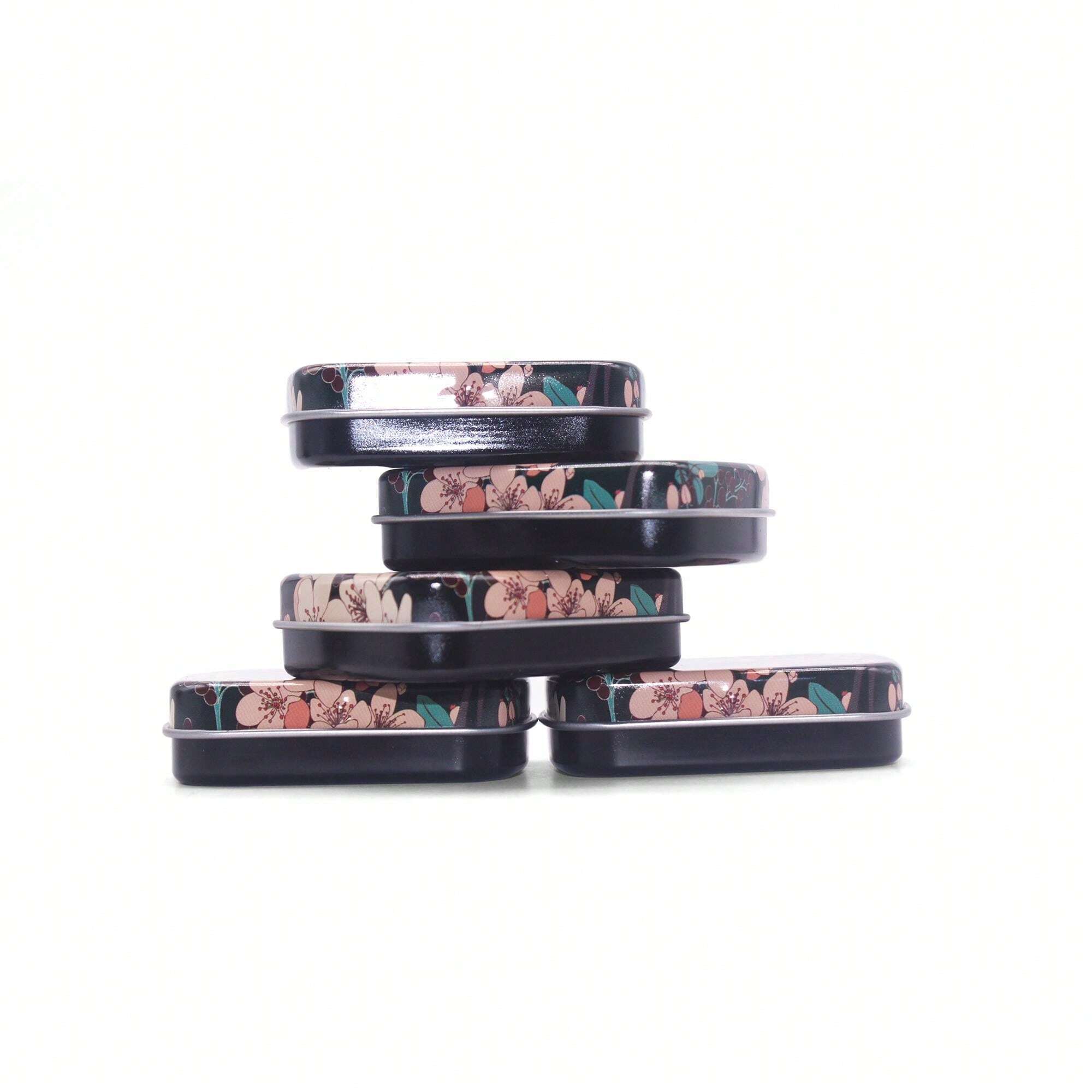 20 Pack Black Ribbon Flower Tin Box Containers 2.36*1.89*0.63 Inch ...