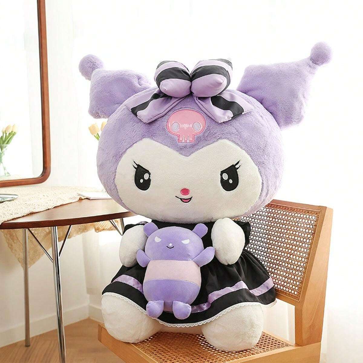 Sanrio Serie lila Monster Kuromi gefülltes Plüsch Spielzeug-Kissen ...