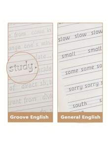 Italic 3D Groove Handwriting Practice Notebook, English Alphabet & Word ...