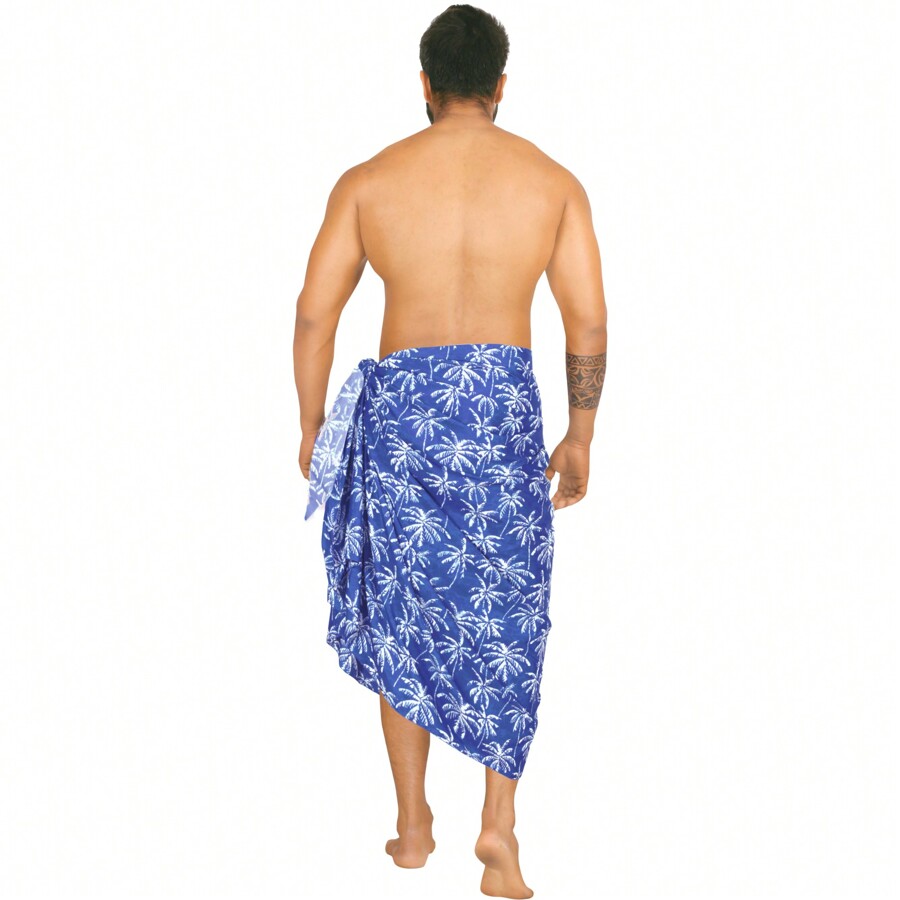 LA LEELA Men's Swimwear Cover Up Swim Wrap Beachwear Sarongs Beach Lava ...