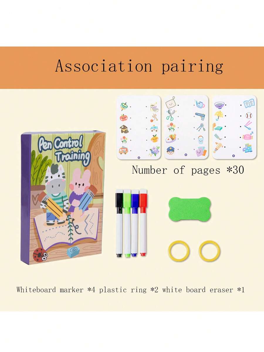 Montessori Drawing Toys, Pen Control Training Color Shape Math Matching ...