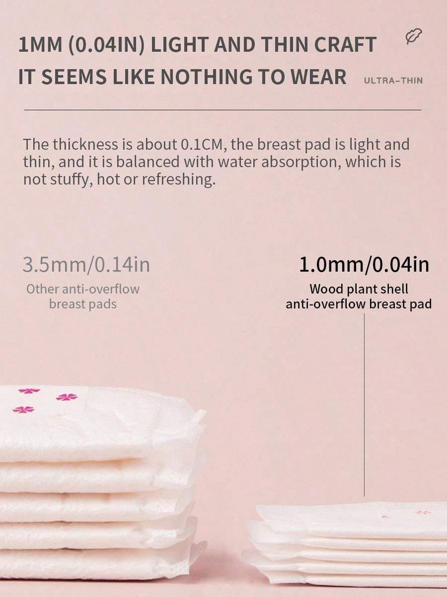 MOOZ 100PCS Breastfeeding Disposable Breast Nursing Pads Breathable Slim Super Soft Super ...