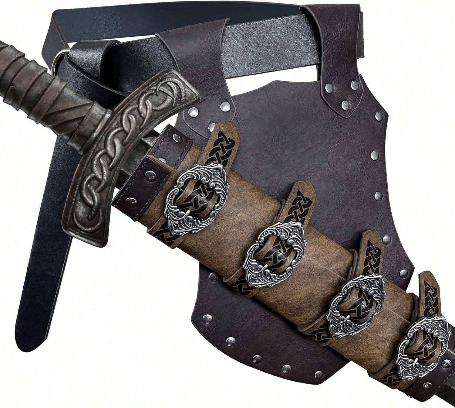 Medieval Faux Leather Sword Frog, Vintage Middle Ages Sword Holster ...