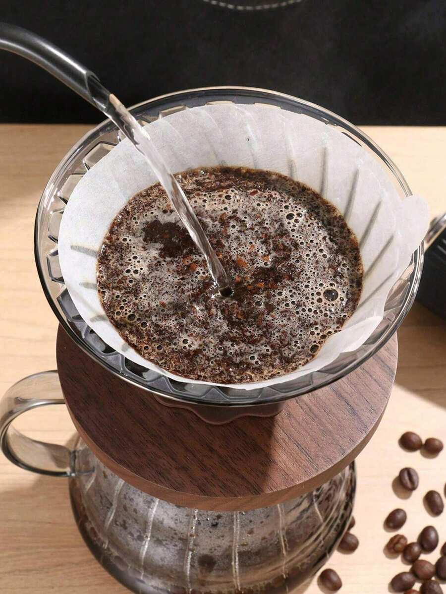 50/100Pcs Coffee Filters V60, V60 Coffee Filter Paper, Cone Shaped ...