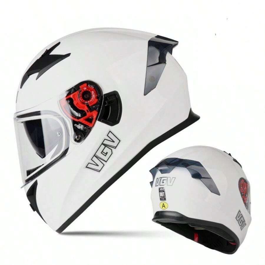 Men's Full Face Motorcycle Helmet With Double Visor, Winter And Four ...