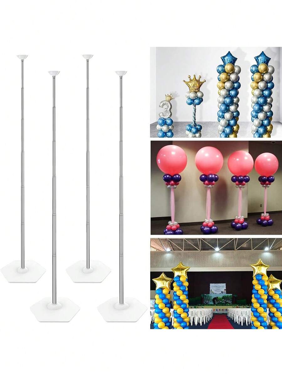 Balloon Column Frame Kit 4pcs, With 7ft Adjustable Balloon Tower Stand ...