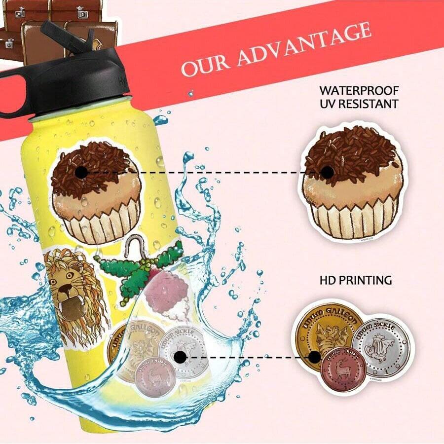 50Pcs Harry Potter Officially Licensed Hogwarts Stickers, Aesthetic ...