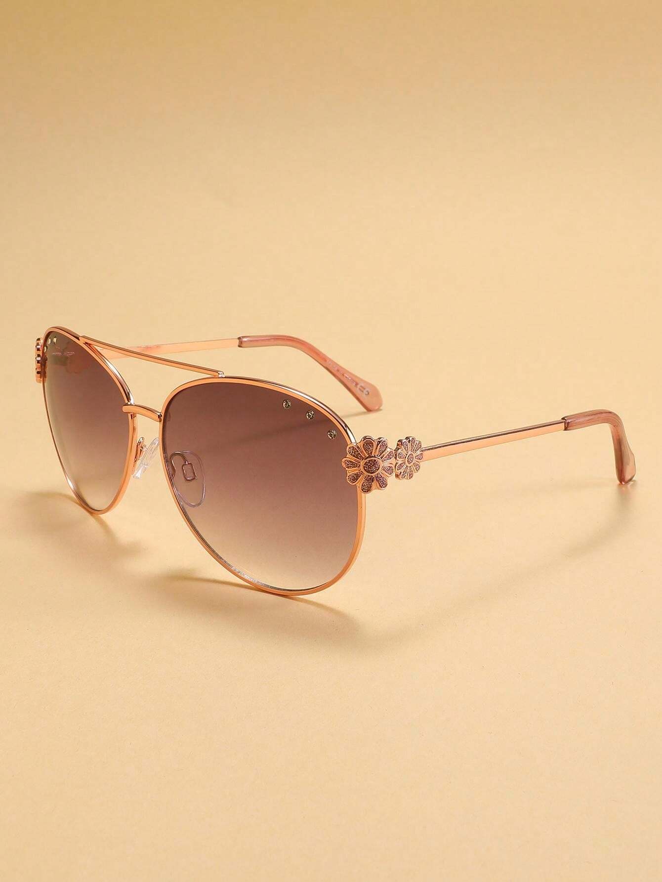 Fashion Sunglasses Women's Floral Crystal Resin Eyewear Diamond-Studded ...