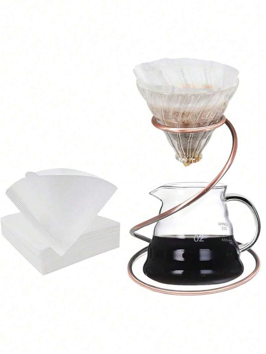 50/100Pcs Coffee Filters V60, V60 Coffee Filter Paper, Cone Shaped ...