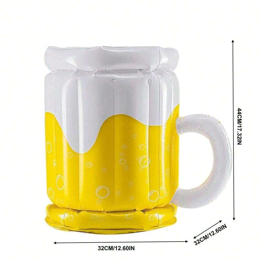 Inflatable Beer Shaped Ice Bucket, Beverage Cooler For Beach Water ...
