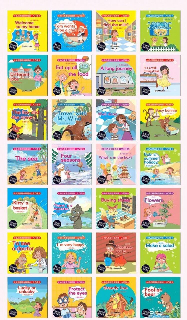 40pcs Children's English Level Reading Children's English Picture Books ...