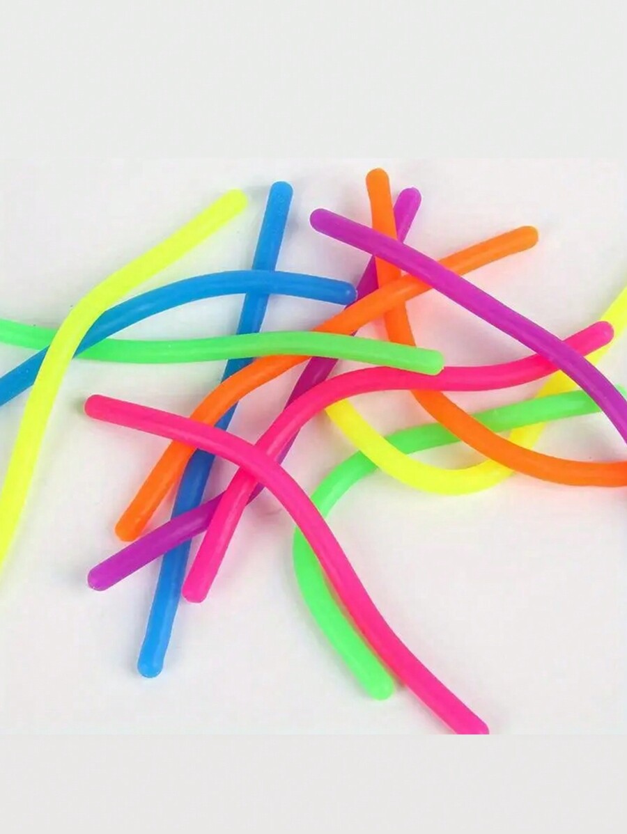 Colorful Visual Sensory Stress Relief TPR Soft Rubber Noodle Elastic ...