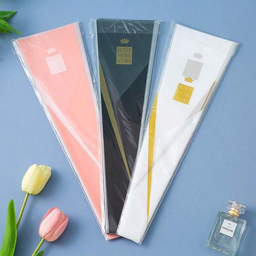 Sac d'emballage de fleurs OPP, sac trapézoïdal, sac d'emballage de ...