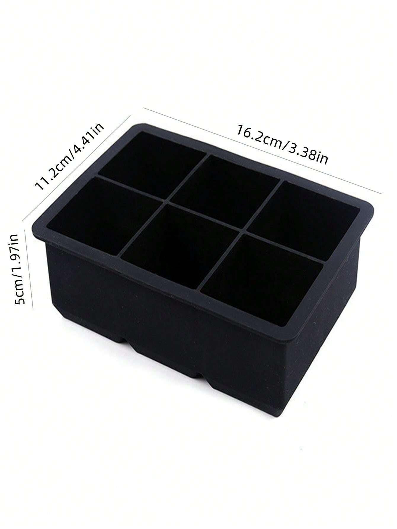 4-Grid/6-Grid Large Ice Cube Tray With Soft Bottom, High-Capacity ...