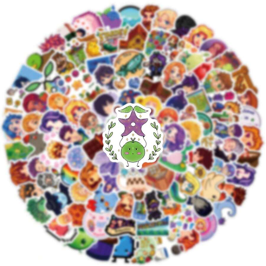 146pcs/Pack Cute Cartoon Aesthetic Stardew Valley Farm Game Stickers ...