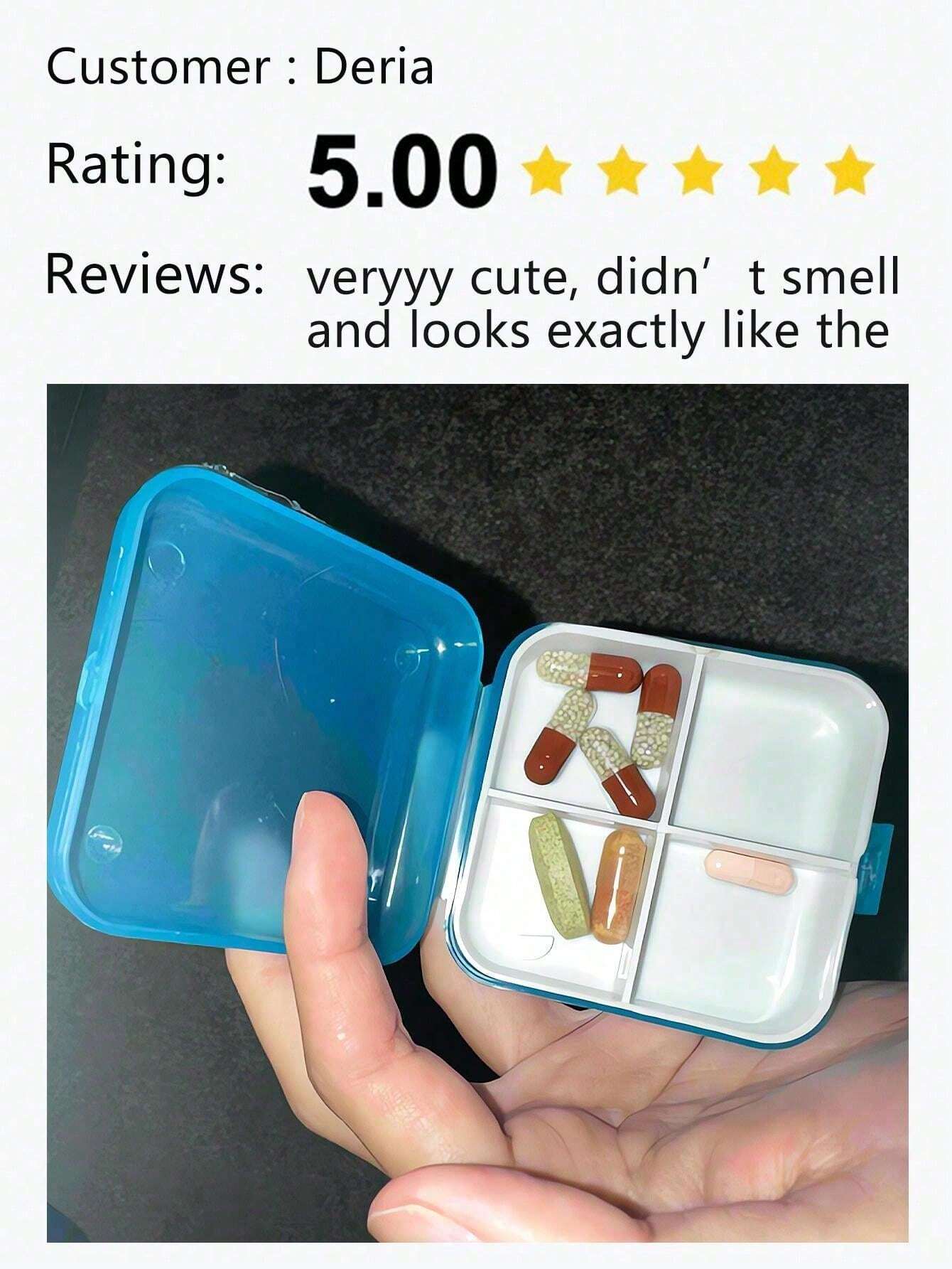 Portable Pill Box For Travel Moisture Proof Pill Organizer Reusable ...