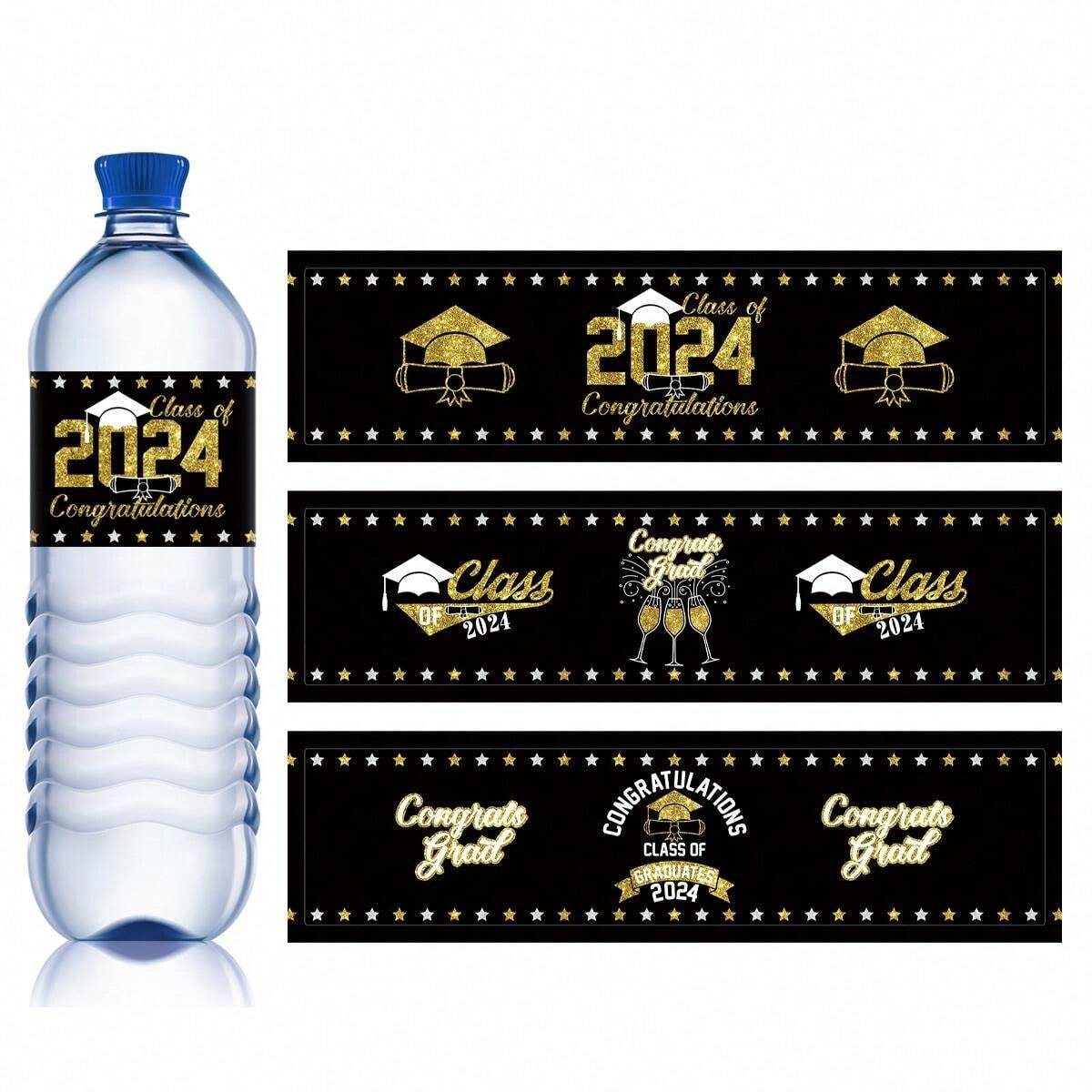15 etiquetas de botellas de agua de graduación, etiquetas de botellas ...