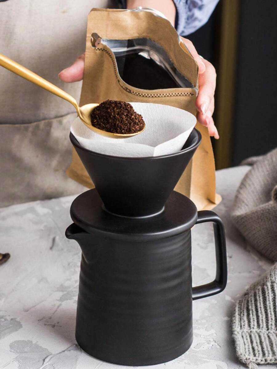 [2pcs/Set] 1pc Filter + 1pc Coffee Sharing Pot, Ceramic Coffee Filter ...