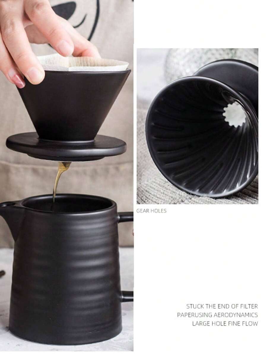 [2pcs/Set] 1pc Filter + 1pc Coffee Sharing Pot, Ceramic Coffee Filter ...