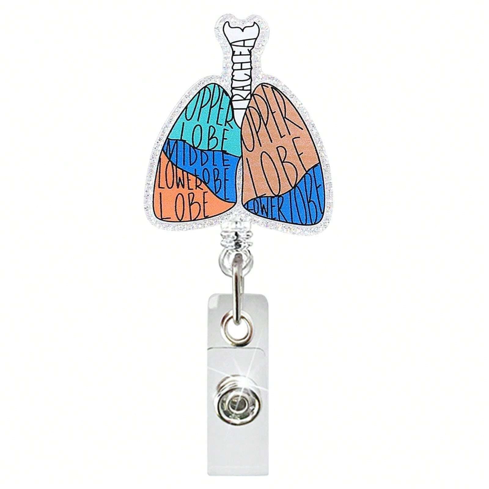 1pc Unisex Acrylic Retractable DIY Cute Keychain And Badge Holder, ID ...