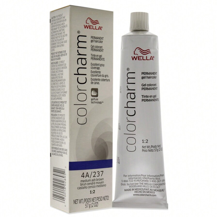 Wella Color Charm Permanent Hair Color Gel - 237 4A Medium Ash Brown By ...