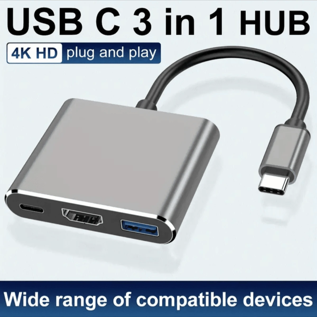 4K Stream & Fast Charge: USB-C To HDTV Adapter With Thunderbolt 3, USB ...